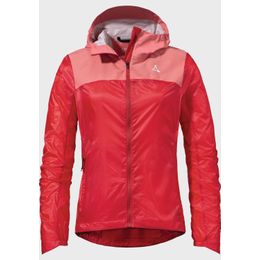 Sch&ouml;ffel Outdoorjacke SCH&Ouml;FFEL "Hybrid Jkt Flow Trail L", Damen, Gr. 42, rot (2003, rot), Oberstoff : Aussenmaterial: 100% Nylon (Membran: Polyurethan) Oberstoff Mittleres R&uuml;ckenteil: 84% Nylon 16% Elasthan, regular fit, hoch geschlossener Ausschnitt, Jacken Outdoorjacke