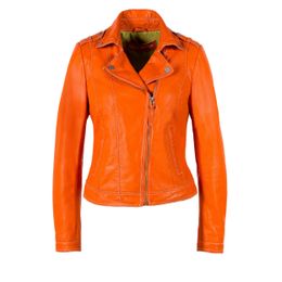 Lederjacke Freaky Nation "Energy Girl-FN", Damen, Gr. M (38), orange, Oberstoff: 100% Leder; Futter: 100% Baumwolle, figurbetont, Jacken Lederjacke