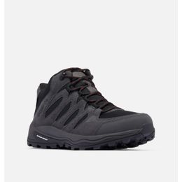 Wanderschuh Columbia "REDMOND&trade; IV MID WATERPROOF", Herren, Gr. 42,5, schwarz (schwarz, mountain rot), Mesh, Synthetik, Schuhe Wanderschuh, wasserdicht