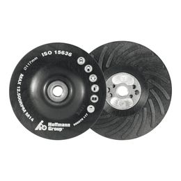 HOLEX ISO-St&uuml;tzteller mit Spannmutter M14 mittelhart/gerippt &Oslash; 108 mm (566670 108)