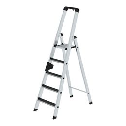 MUNK Aluminium-Stehleiter einseitig begehbar clip-step R13 1 x 5 Stufen (041625)