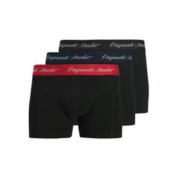Jack & Jones Trunk JACK & JONES "JACNORREBRO SOLID TRUNKS 3 PACK NOOS", Herren, Gr. XXL, 3 Stk., schwarz detail:sky captain wb, samba wb, schwarz wb, Jersey, Obermaterial: 95% Baumwolle, 5% Elasthan, unifarben, bequem, Unterhosen Trunk