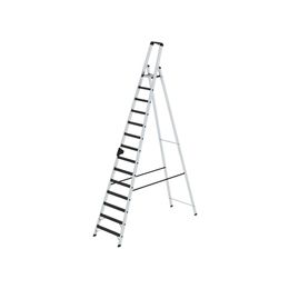 MUNK Aluminium-Stehleiter einseitig begehbar clip-step R13 1 x 14 Stufen (041634)