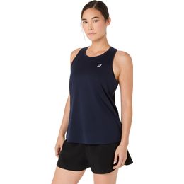 Lauftop asics "asics CORE TANK", Damen, Gr. XL, midnight, Obermaterial: 100% Polyester, Rundhals, Tops Lauftop, f&uuml;r Sportmode, f&uuml;r Fr&uuml;hling und Herbst, mit flachen N&auml;hten