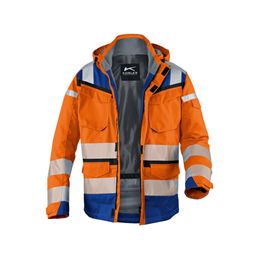 K&Uuml;BLER WORKWEAR K&uuml;bler PSA Reflectiq Jacke 1307 warnorange/kbl.blau 4XL ; K&uuml;bler Workwear (13078332-3746-4XL)