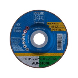 Pferd TOOLS Trennscheibe EH 115x2,4x22,23 mm gekr&ouml;pft Uni.-Linie PSF ALU+STONE f&uuml;r Alu/NE-Met./Stein (61830122)