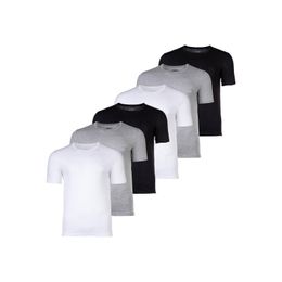 T-Shirt BOSS "T-Shirt T-Shirt RN 3P Classic 6er Pack", Damen, Gr. M, bunt (schwarz, grau, wei&szlig;), Obermaterial: 100% Baumwolle CO., Shirts T-Shirt