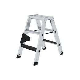 MUNK Aluminium-Stehleiter beidseitig begehbar clip-step R13 2 x 3 Stufen (041636)