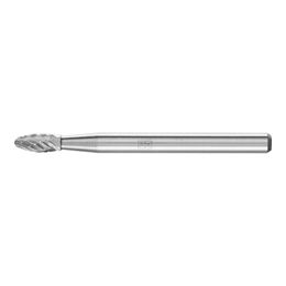 Pferd TOOLS Hartmetall Fr&auml;sstift Flamme B &Oslash; 03x07 mm Schaft-&Oslash; 3 mm Z3P universal mittel kreuzverzahnt (21202533)