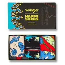 Happy Socks Tagessocke Crew Wrangler Gift Set mehrfarbig bunt Geschenkbox - 3 Paar