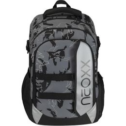 Schulrucksack neoxx "Active Pro", M&auml;dchen, Gr. B/H/T: 31cm x 45,5cm x 24cm, dragon thund, Polyester, Rucks&auml;cke Schulrucksack
