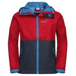 Jack Wolfskin Regenjacke Rainy (wind- und wasserdicht) rot Jugendliche