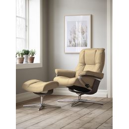 Fu&szlig;hocker stressless "Mayfair", beige (sand paloma), B:55cm H:41cm T:39cm, Leder PALOMA: PALOMA ist ein durchgef&auml;rbtes Semianilin-M&ouml;belleder mit nat&uuml;rlicher Narbung., Hocker, Fu&szlig;hocker, mit Cross Base, Gr&ouml;&szlig;e S, M & L, Holzakzent Wenge