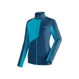 Fleecejacke Maier Sports "Purga Jacket", Damen, Gr. 46, blau (himmelblau), 100% Polyester, Rundhals, Jacken Fleecejacke, Damen Midlayer, Fleece mit aufgerauter Innenseite