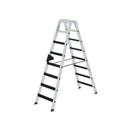MUNK Aluminium-Stehleiter beidseitig begehbar clip-step 2 x 8 Stufen (041608)