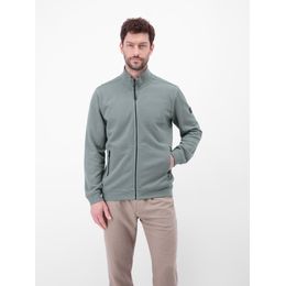 Sweatjacke Lerros, Herren, Gr. XXL, storm grau, Web, Obermaterial: 90% Baumwolle, 10% Polyester, unifarben, normal h&uuml;ftbedeckend, Rundhals, B&uuml;ndchen, Sweatjacken Sweatjacke, mit Stehkragen