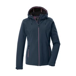 Softshelljacke Killtec "KOW 8 WMN SFTSHLL JCKT", Damen, Gr. 46, nachtblau, Oberseite: 92% Polyester, 8% Elasthan;R&uuml;ckseite: 100% Polyester, Jacken Softshelljacke, Damen Softshelljacke: wasser- und windabweisend, atmungsaktiv