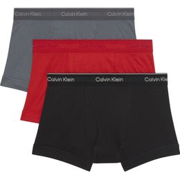 Trunk "TRUNK 3PK", Damen, Gr. L (52), turbulence, adrenaline rush, schwarz, Jersey, Obermaterial: 100% Baumwolle, Calvin Klein Underwear, k&ouml;rpernah, Unterhosen Trunk, mit Logo-Elastikbund