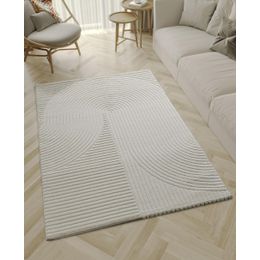 Teppich the carpet "Everest", beige (creme), B:240cm H:14mm L:340cm, Polypropylen, Teppiche, Teppich, moderner Wohnzimmer Teppich hohe Flordichte