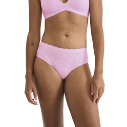 Hipster Sloggi "ZERO Feel Bliss Hipster", Damen, Gr. M, floral pink, Spitze, Obermaterial: 76% Polyamid, 24% Elasthan, unifarben, k&ouml;rpernah, Unterhosen Hipster, unsichtbar mit Spitzenoptik
