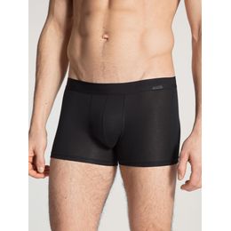 Boxer Calida "Focus", Herren, Gr. XXL (58/60), schwarz, Obermaterial: 47% Lyocell (TENCEL&trade;), 46% Baumwolle, 7% Elasthan, unifarben, normal, Unterhosen Boxer, mit graphisch bedrucktem Softgummibund