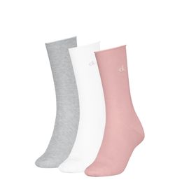 Socken Calvin Klein "CK WOMEN SOCK ROLLTOP", Damen, Gr. 39-42, pink, Baumwollmischung, normal, Socken Socken, mit kleinem Rollbund, Cotton-Mix