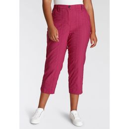 7/8-Hose KjBRAND "BEA 7/8", Damen, Gr. 46, N-Gr, pink, Web, Obermaterial: 47% Baumwolle, 45% Polyester, 6% Viskose, 2% Elasthan, figurumspielend 7/8-L&auml;nge, Hosen 7/8-Hose, b&uuml;gelfrei