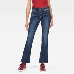 G-Star Raw Bootcut-Jeans G-STAR "Midge Saddle Bootcut", Damen, Gr. 32, L&auml;nge 34, blau (schwarz aged, neutro stretch denim), Denim/Jeans, Obermaterial: 92% Baumwolle, 7% Polyester, 1% Elasthan, bootcut fit lang, Jeans Bootcut-Jeans