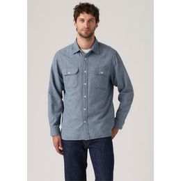 Levi's Langarmhemd LEVI'S "JACKSON WORKER", Herren, Gr. XL, N-Gr, navy tricolor grindl, Cord, Obermaterial: 100% Baumwolle, Hemden Langarmhemd