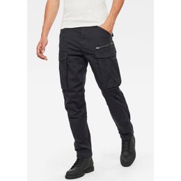 G-Star Raw Cargohose G-STAR "Rovic Zip 3D Tapered Pant", Herren, Gr. 31, L&auml;nge 34, schwarz (schwarz schwarz), Web, Obermaterial: 97% Baumwolle, 3% Elasthan, normal lang, Hosen Cargohose, Tapered Fit