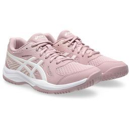 Hallenschuh asics "UPCOURT 6", Damen, Gr. 42,5, morganite, wei&szlig;, Textil, Schuhe Hallenschuh, besonders geeignet f&uuml;r Handball und Volleyball