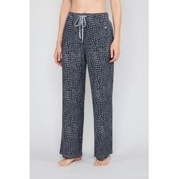 JOOP! Pyjamahose JOOP "Luxe Modal Printed", Herren, Gr. 42, N-Gr, blau (dunkelblau), Web, Obermaterial: 95% Modal, 5% Elasthan, bequem lang, Hosen Pyjamahose, Print-Design, Seitliche Taschen, Regular Fit, weites Bein
