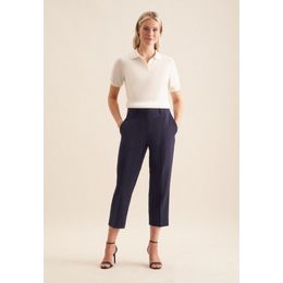Culotte Seidensticker "Schwarze Rose", Damen, Gr. 40, Normalgr&ouml;&szlig;en, blau (marineblau), 54% Polyester, 44% Wolle, 2% Elasthan, unifarben, Hosen Culotte
