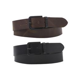 Levi's Lederg&uuml;rtel LEVI'S "CORE METAL WENDEG&Uuml;RTEL", Damen, Gr. 90, braun (schwarz, braun), Leder, unifarben, G&uuml;rtel Lederg&uuml;rtel, Reversible Core Metal Belt