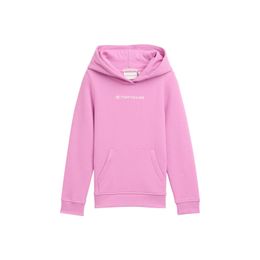 Hoodie Tom Tailor, M&auml;dchen, Gr. 92, flashy mauve, Sweatware, Obermaterial: 100% Baumwolle, unifarben, regular fit taillenbedeckt, Rippb&uuml;ndchen, Sweatshirts Hoodie, mit Kapuze