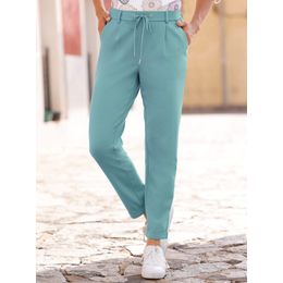 Jogger Pants Inspirationen, Damen, Gr. 24, Kurzgr&ouml;&szlig;en, ozean, 58% Viskose, 36% Polyamid, 6% Elasthan, unifarben, Hosen Jogger Pants