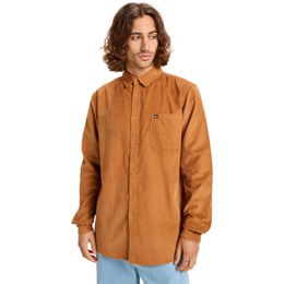 Langarmhemd Quiksilver "Smoke Trail Cord", Herren, Gr. L, US-Gr&ouml;&szlig;en, almond, Obermaterial: 100% Walkfrottier;, Hemden Langarmhemd