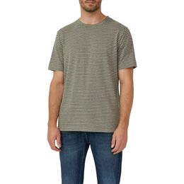 T-Shirt s.Oliver, Herren, Gr. L, braun (braun stripe), Single Jersey, Obermaterial: 60% Baumwolle, 40% Polyester, gestreift, normal h&uuml;ftbedeckend, Rundhals, Shirts T-Shirt, gestreift