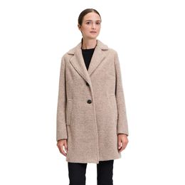 Wollmantel Gil Bret, Damen, Gr. 40, grau (taupe grau), Web, Obermaterial: 60% Wolle, 21% Polyamid, 15% Polyester, 4% sonstige Fasern, meliert, unifarben, regular fit kniefrei, V-Ausschnitt, M&auml;ntel Wollmantel, mit abnehmbarem Westenteil
