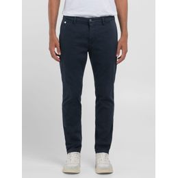 Chinohose Replay "Benni Regular Slim", Herren, Gr. 31, L&auml;nge 34, blau, Web, Obermaterial: 91% Baumwolle, 6% Elastomultiester, 3% Elasthan, regular fit lang, Hosen Chinohose