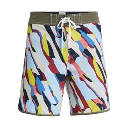 Boardshorts Quiksilver "Original Scallop 18", Herren, Gr. 31SM, grape leaf heatwave, Obermaterial: 92% Microfaser, 8% Elasthan;, Hosen Boardshorts