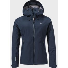 Sch&ouml;ffel Outdoorjacke SCH&Ouml;FFEL "Hiking Jacket Style Cascata WMS", Damen, Gr. 44, blau (8820, blau), Oberstoff: Aussenseite: 100% Polyester, Innenseite: 100% Polyester; (Membran: Polyurethan), regular fit, hoch geschlossener Ausschnitt, Jacken Outdoorjacke