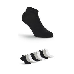 Sneakersocken Fila "UNISEX INVISIBLE PLAIN SOCKS", M&auml;dchen, Gr. 43-46, schwarz-wei&szlig; (classic), Baumwollmischung, unifarben, normal, Socken Sneakersocken, mit Logo-Schriftzug, Topseller