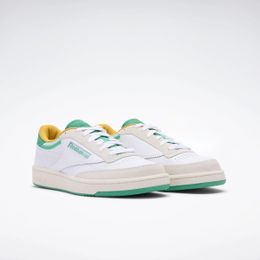 Sneaker Reebok CLASSIC "CLUB C 85", Herren, Gr. 44, wei&szlig;, upgradegr&uuml;n, chalk, Leder, Synthetik, Schuhe Sneaker