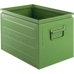 Sch&auml;fer Shop Sch&auml;fer Shop Select Stapelbox, 40 l, 150 kg, L 480 x B 308 x H 301 mm, Stahl, RAL 6011 (resadagr&uuml;n)