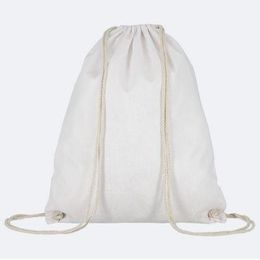 Turnbeutel TEXXILLA, als Rucksack nutzbar, naturfarbene Kordeln, OEKO-TEX&reg; STANDARD 100, L 380 x B 460 mm, Baumwolle, wei&szlig;