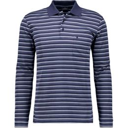 Poloshirt Ragman, Herren, Gr. L, marineblau, Piqu&eacute;, 70% Baumwolle 30% Polyester, regular fit, ohne Ausschnitt, Shirts Poloshirt