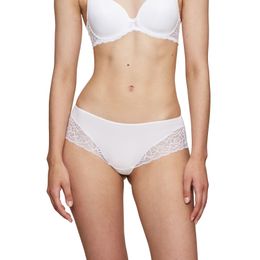 Hipster Triumph "Amourette Spotlight X", Damen, Gr. 46, wei&szlig;, Microtouch, Obermaterial: 79% Polyamid, 21% Elasthan, k&ouml;rpernah, Unterhosen Hipster, florale Spitzendetails, gewellte Abschl&uuml;sse