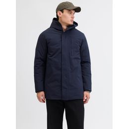 Jack & Jones Parka JACK & JONES "JJEKEEN PARKA AW25 SN", Herren, Gr. XS, blau (sky captain), Web, Obermaterial: 100% Polyester, unifarben, regular fit, hoch geschlossener Ausschnitt, Jacken Parka