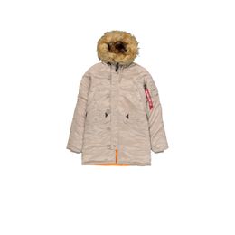 Winterjacke Alpha Industries "N-3B VF 59 Vintage Fit W", Damen, Gr. L, beige (vintage sand), Obermaterial: 100% Nylon; Futter: 100% Nylon; F&uuml;llung: 100% Polyester, Jacken Winterjacke